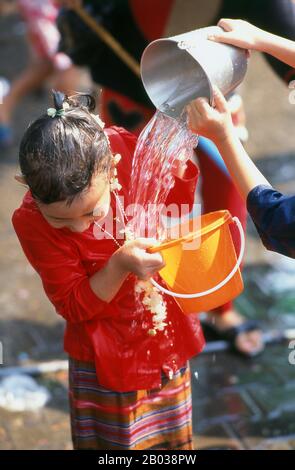 Water festival in Myanmar, also known as Thingyan (Songkran Stock Photo ...