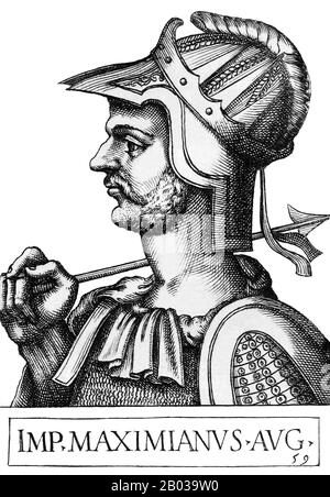 Roman Emperor Maximian, 250-310. Marcus Aurelius Valerius Maximianus ...