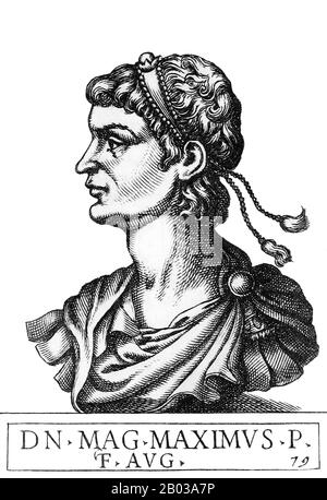 Italy: Magnus Maximus (335-388), Western Roman emperor, from the book ...