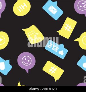Cute seamless pattern with different symbols for Easter. Design for ...