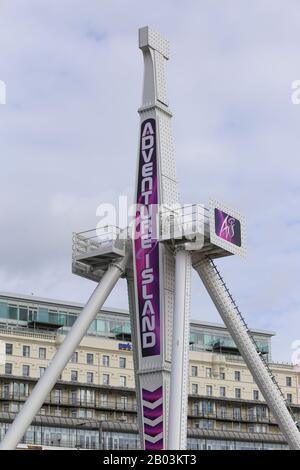 The Axis, a fairground ride introduced to Adventure Island funfair park ...