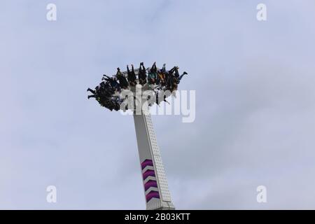 The Axis, a fairground ride introduced to Adventure Island funfair park ...