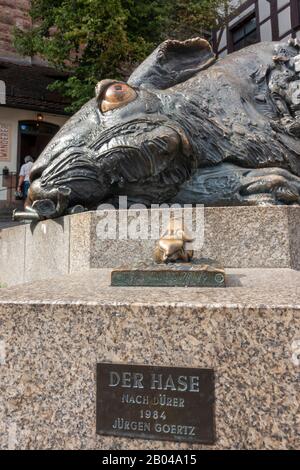 The Der Hase (The Hare) by Jürgen Goertz sculpture in Nuremberg ...