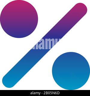 Percentage gradient style icon design, Math finance and education theme ...