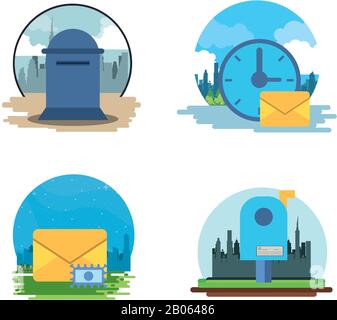 Post office icons High-Quality Vector Icons Collection with Editable ...