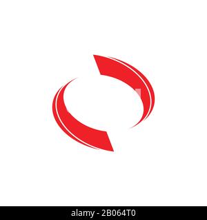simple geometric rotation curves circle logo vector Stock Vector Image ...