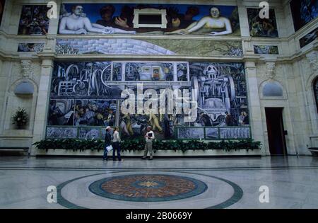 Diego Rivera mural Detroit Institute of Arts Detroit Industrys Stock ...