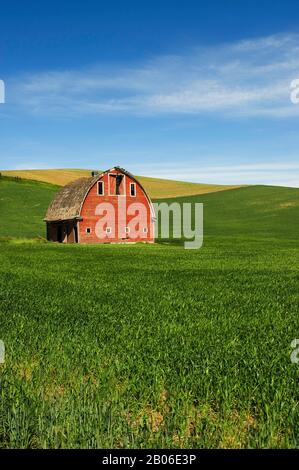 USA, Washington State, The Palouse, red barn Stock Photo - Alamy