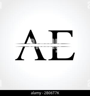 Initial AE Letter Logo With Creative Modern Business Typography Vector Template. Creative ...