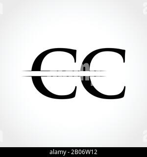 Initial CC Letter Logo With Creative Modern Business Typography Vector ...
