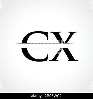 Initial CX Letter Logo Creative Modern Typography Vector Template ...