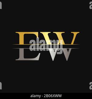Initial EW Letter Linked Logo. Creative Letter EW Modern Business Logo ...