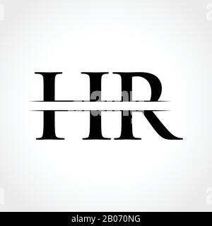 HR letter Type Logo Design vector Template. Abstract Letter HR logo ...