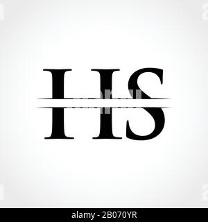 HS letter Type Logo Design vector Template. Abstract Letter HS logo ...