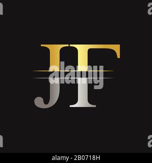 JF letter Type Logo Design vector Template. Abstract Letter JF logo ...