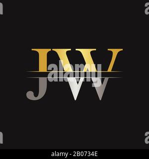 Creative letter JW Logo Design Vector Template. Digital Linked Letter ...