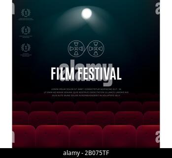 abstract film icon vector illustration design template Stock Vector ...