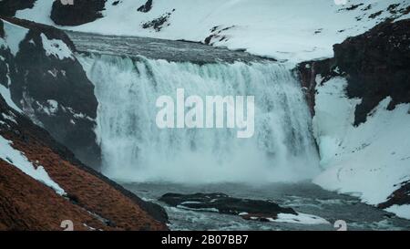 Thorufoss Waterfall in Winter, Iceland 2020 Stock Photo - Alamy