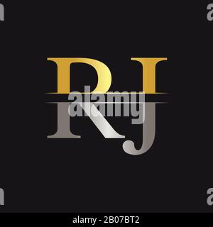 letter rj text symbol logo vector Stock Vector Image & Art - Alamy