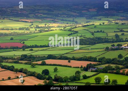 Bocage landscape, Brecon Beacons National Park, England Stock Photo - Alamy