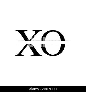 Creative Letter XO Logo Vector With Gold Color. Abstract Linked Letter ...