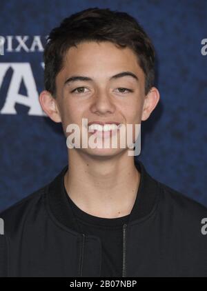 Max Torina arrives at the Disney And Pixar's ONWARD World Premiere held ...