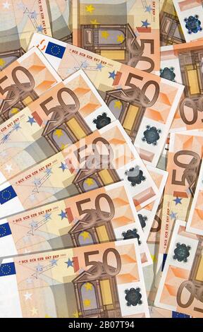 Euros Money, 50 Bank Notes Stock Photo - Alamy