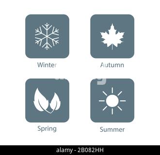 spring season flower nature icons set vector Stock Vector Image & Art ...