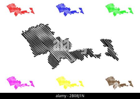 Mafeteng District (Districts of Lesotho, Kingdom of Lesotho) map vector ...