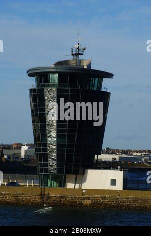 Aberdeen harbour control tower at Pocra Quay was designed by SMC Parr ...