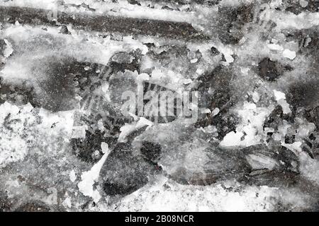frozen ground texture in winter countryside. cloudy day Stock Photo - Alamy