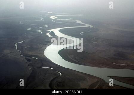Niger, West Africa. Harmattan Haze in the Air over Fulani Village, Dry ...