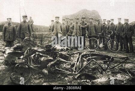 Fokker E III of the German pilot and ace Max Immelmann (1890-1916) at ...