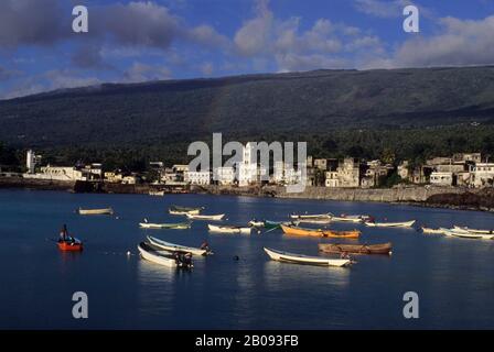 the mosque in the city of Moroni in the Island of Comoros in the Indian ...