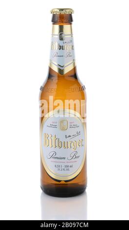 Bottle of German Bitburger beer isolated on a white background Stock ...