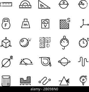 Size measure flat icons set vector illustration. Infographic pictograms ...