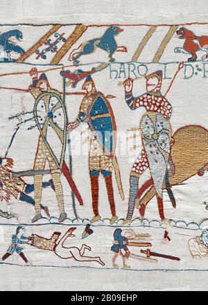 King Harold is killed by an arrow in the eye at the Battle of Hastings ...