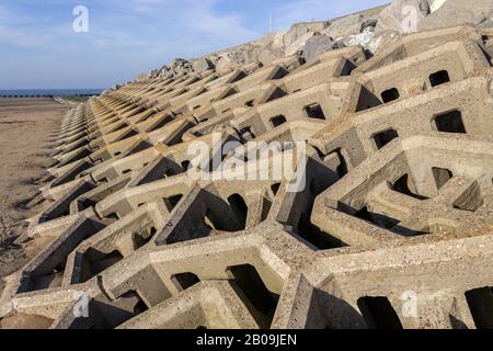 A rock armour breakwater for sea defence at Sheringham, Norfolk ...