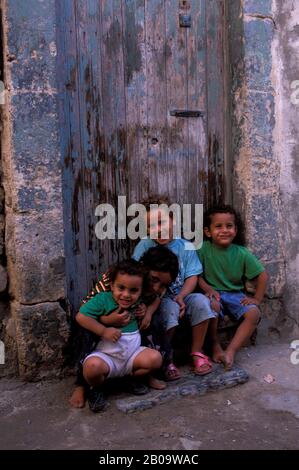Tripoli, Libya. Libyan Children, Tripoli Medina (Old City), in Western ...