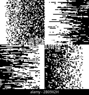 simple abstract pixelated black and white world map icon vector ...