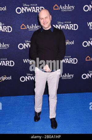 HOLLYWOOD, CA - FEBRUARY 18: Dan Scanlon (R) and Michele Scanlon attend ...