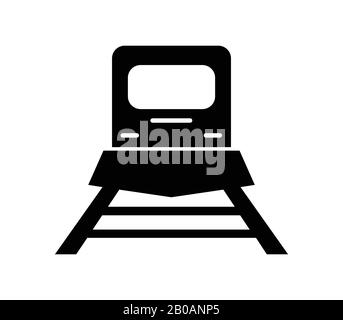 train icon illustrated in vector on white background Stock Vector Image ...