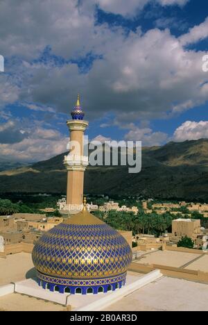 Nizwa city view from the Nizwa fortress, ad-Dachiliyya region, Oman ...