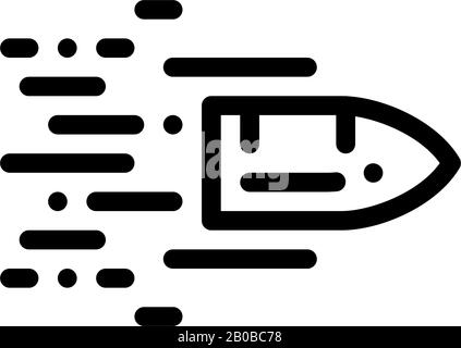 Flying bullet linear icon. Thin line illustration. Speed. Weapon shot ...