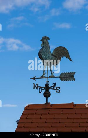 Weathercock with compass rose, Bavaria, Germany Stock Photo - Alamy