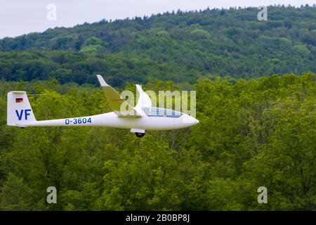 Glider about to land, Germany Stock Photo - Alamy