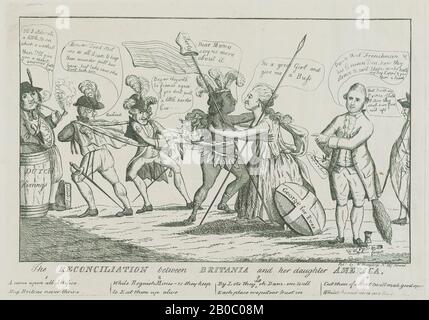 The Reconciliation Between Britannia and Her Daughter America. Artist ...