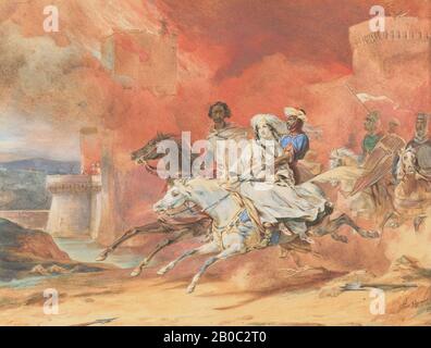 Rebecca and Sir Brian de Bois-Guilbert by Léon Cogniet 1794–1880 Paris ...