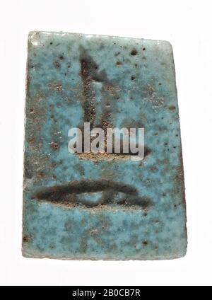 plaque, rectangle, Osiris, seal, plaque, faience, 1,2 cm, Egypt Stock ...