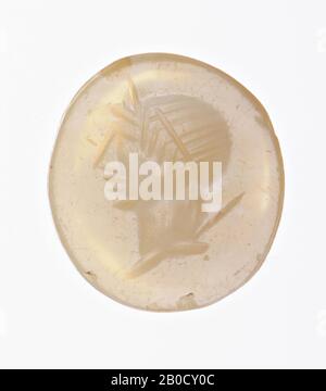 Vz: a caduceus is shown behind a large crab, the caduceus is flanked by ...